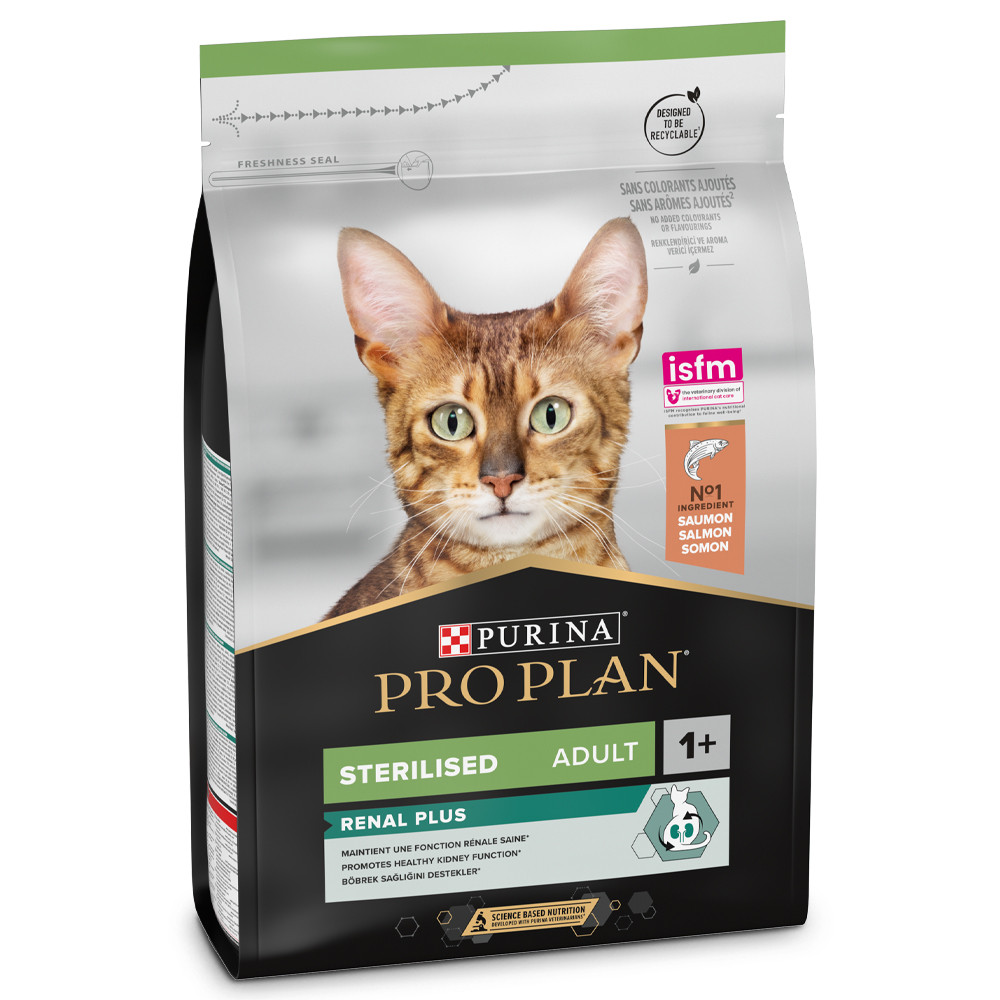 Purina Pro Plan Adult Sterilised Renal Plus Rico em Salmão - Petness ...