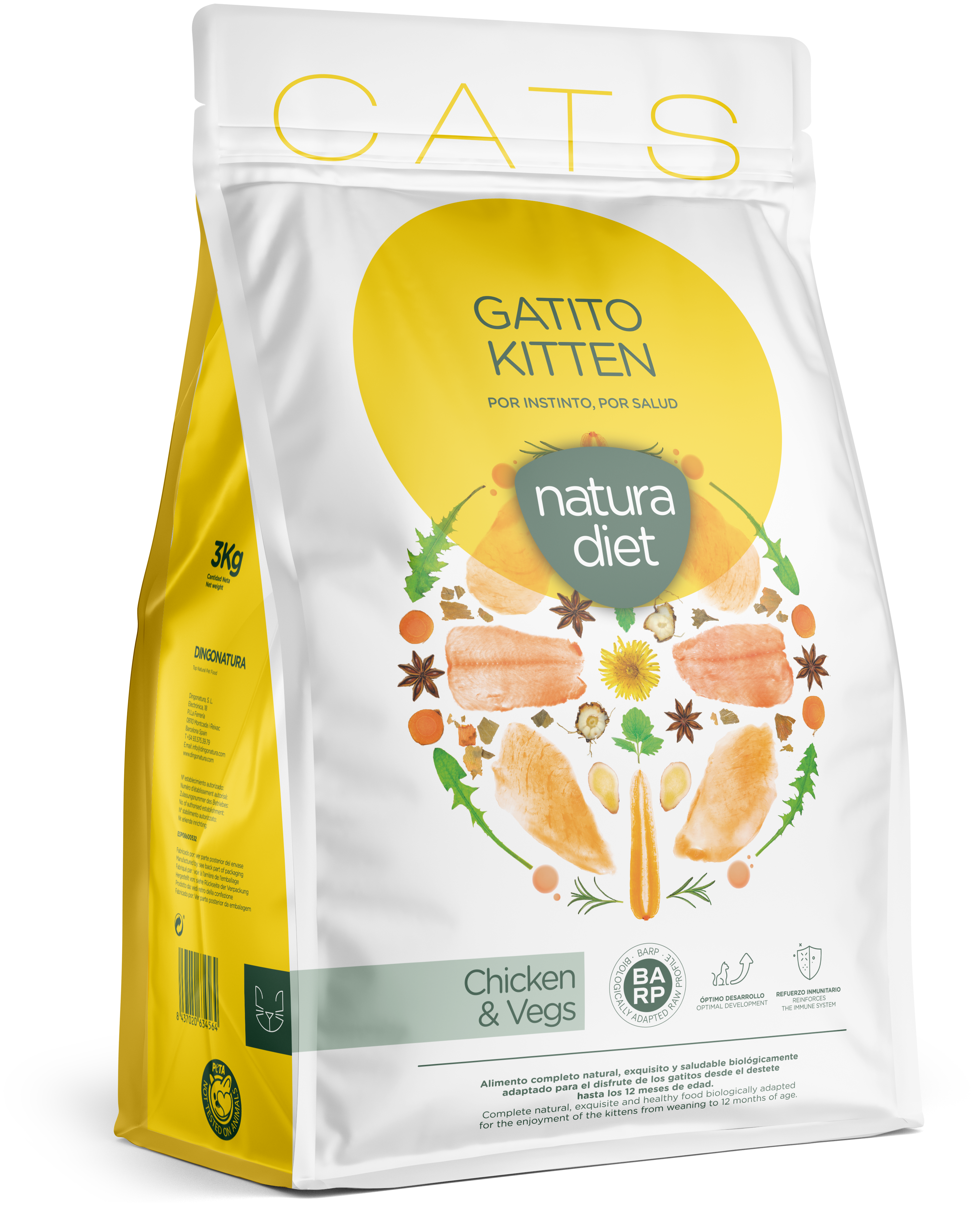 Natura Diet Pienso Kitten de Pollo - Petness France